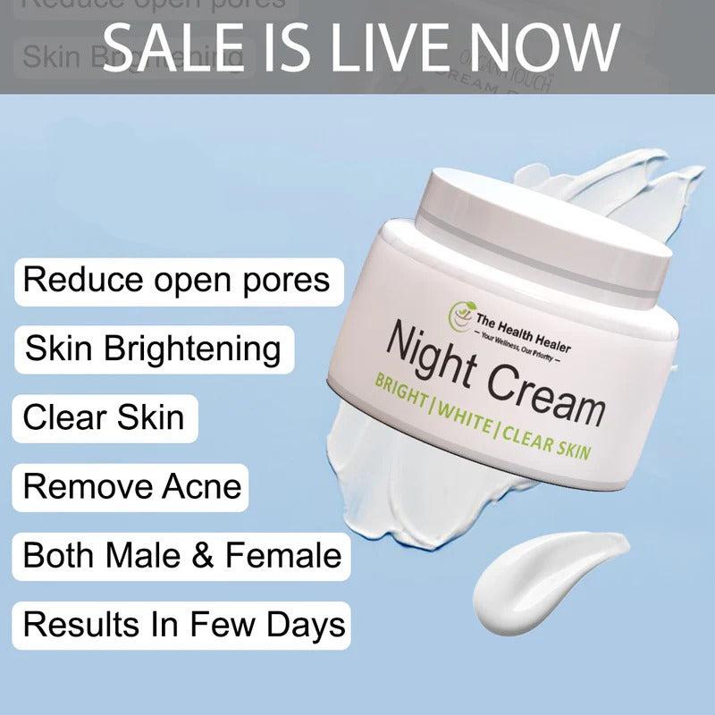 The Health Healer Night Cream Bright, White,Clear Skin For all Skin ty